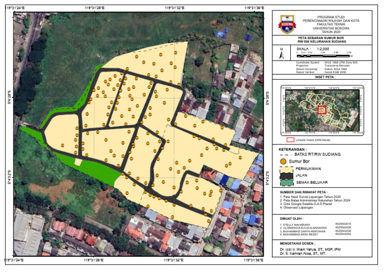 Peta Sebaran Sumur Bor - Grid | PDF