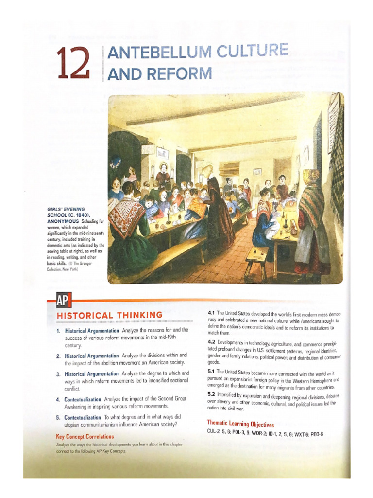 Antebellum Reform Movement | PDF