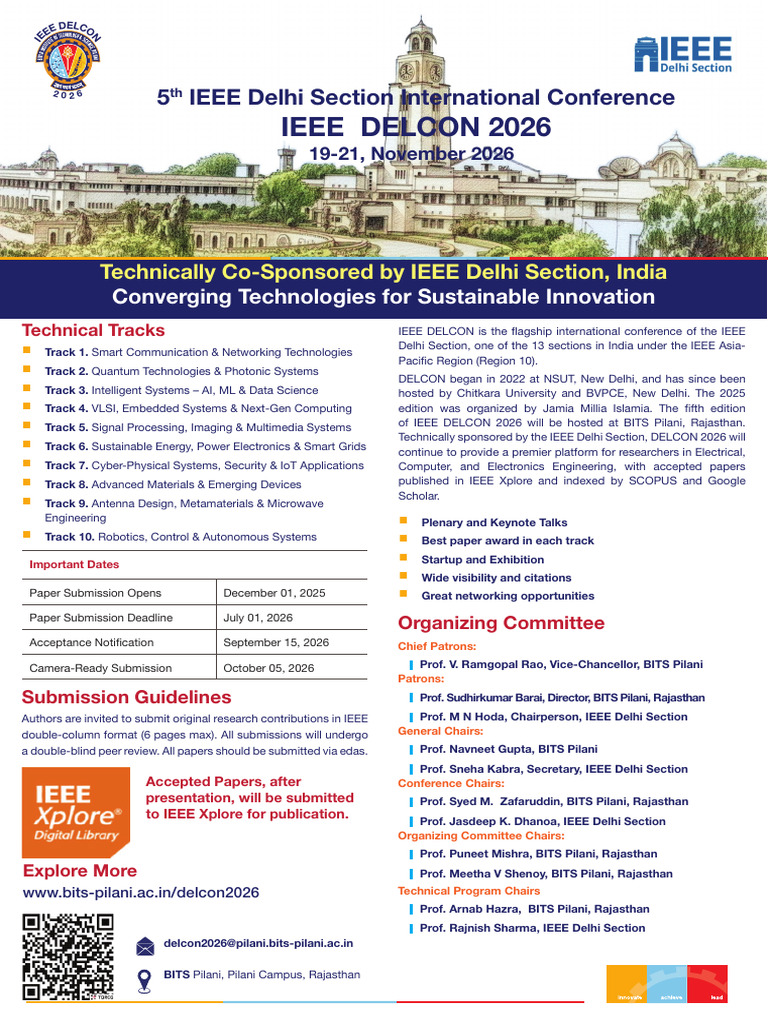 Ieee Delcon 2026 Poster CFP | PDF | Computing | Physical Sciences