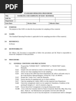 Raw Material Sampling & Testing SOP | PDF | Quality Assurance ...