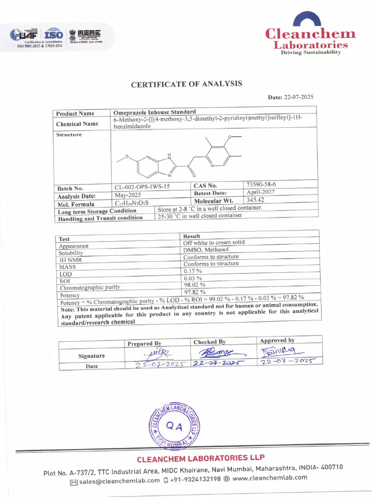 Sample Coa | PDF