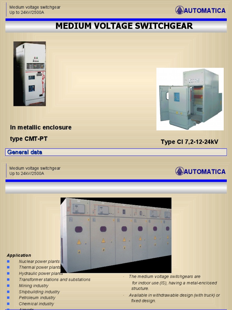 Medium Voltage Switchgear | PDF | Relay | Electrical Connector