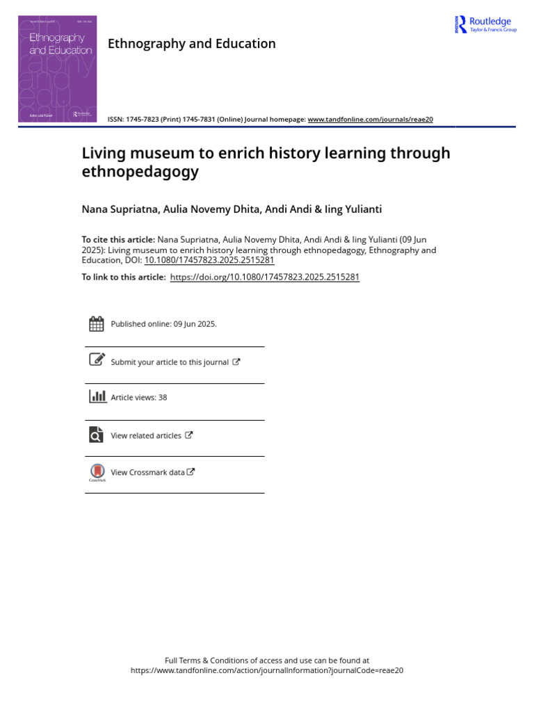 Living Museum To Enrich History Learning Through Ethnopedagogy | PDF ...