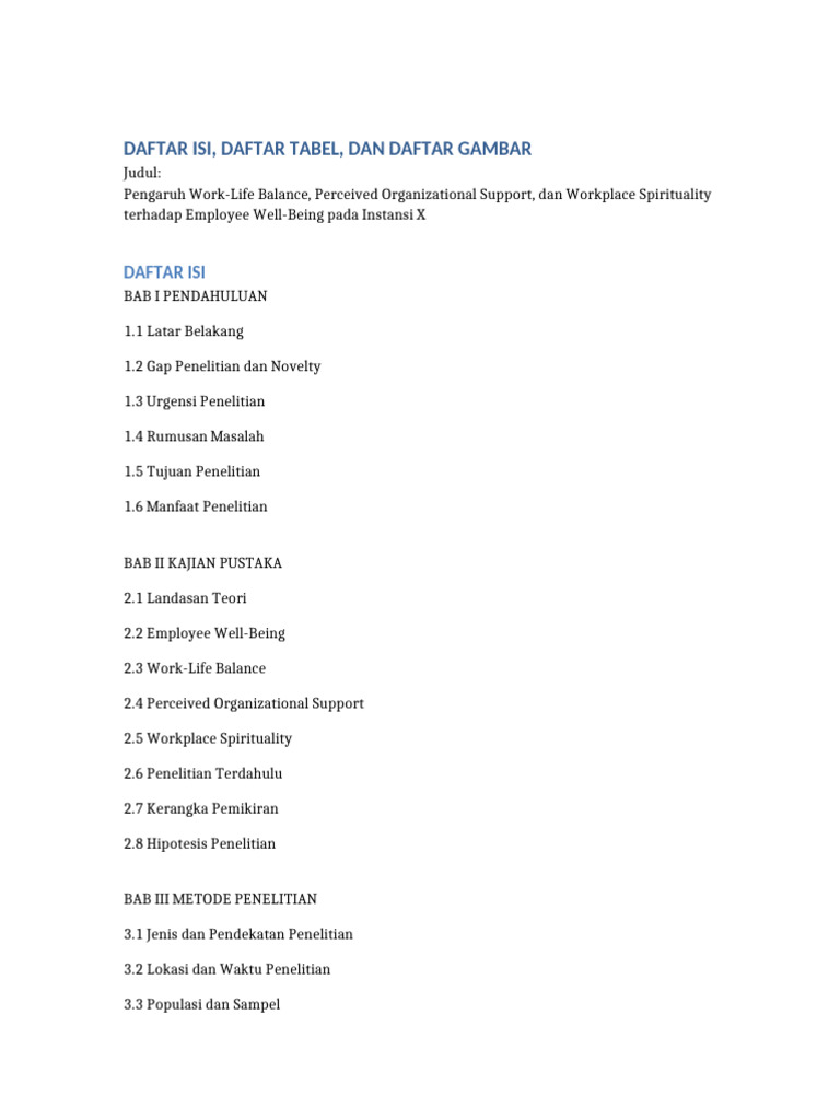 Daftar Isi Tabel Gambar | PDF