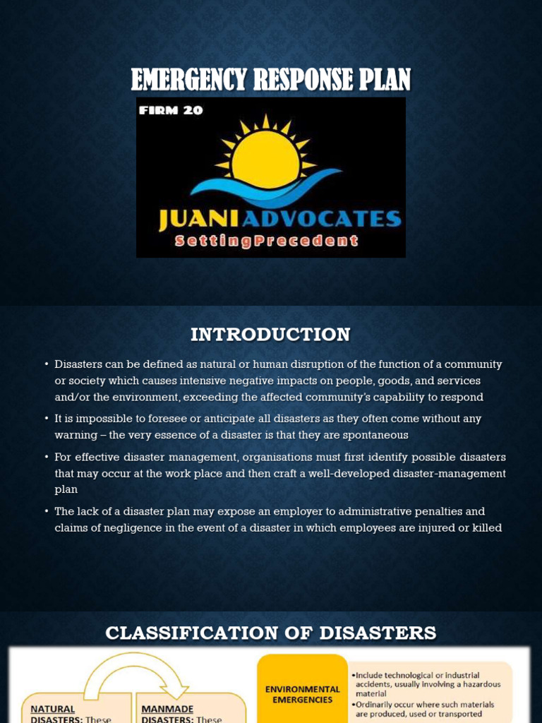 Emergency Response Plan | PDF | Emergency Management | Risk