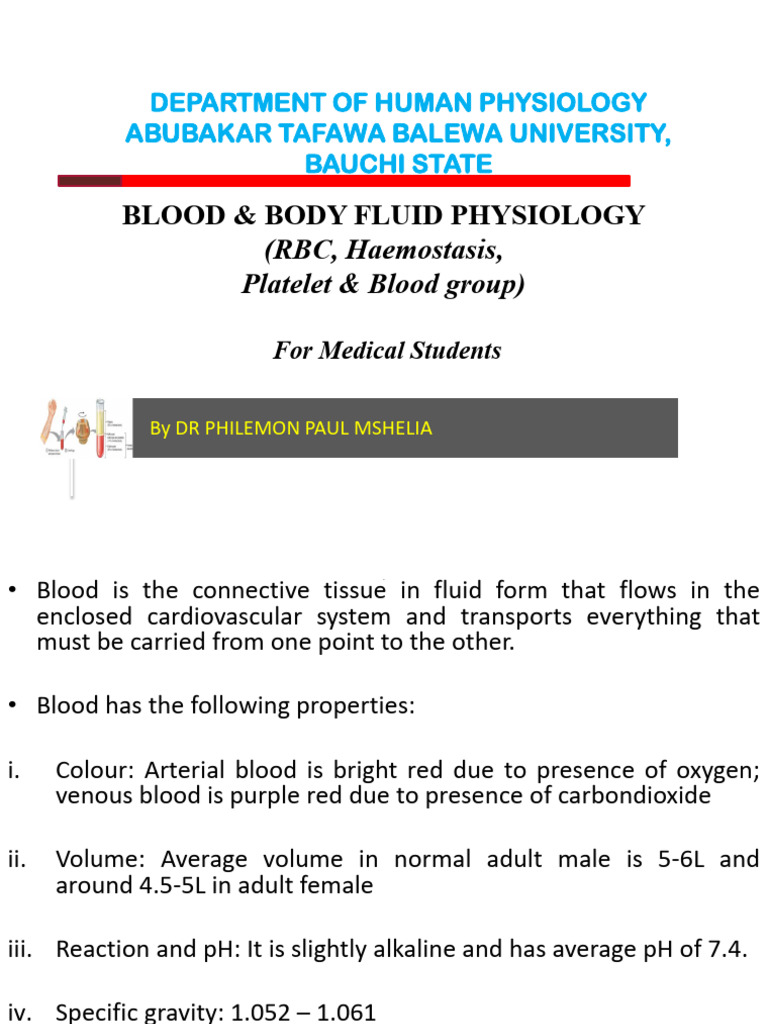 RBC - Haemostasis - Platelet - and Blood Grouping 1 | PDF | Coagulation ...