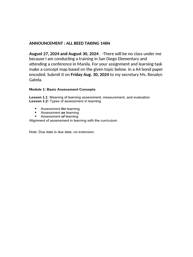 Pred 146 Announcement | PDF