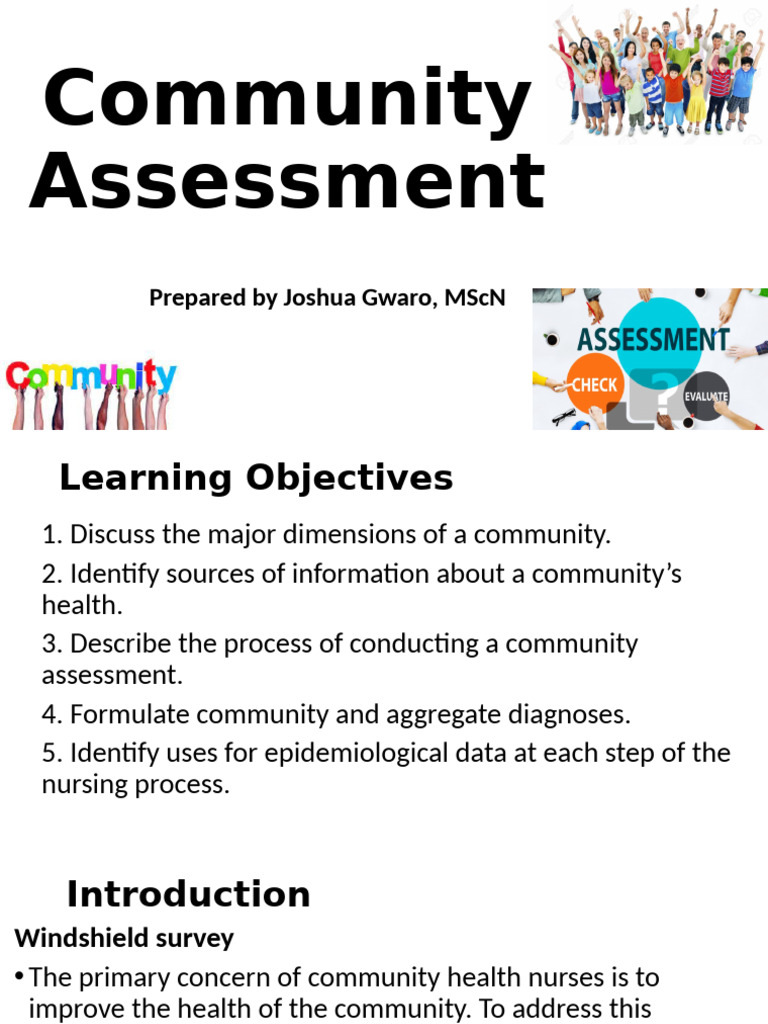 Community Assessment | PDF | Focus Group | Community