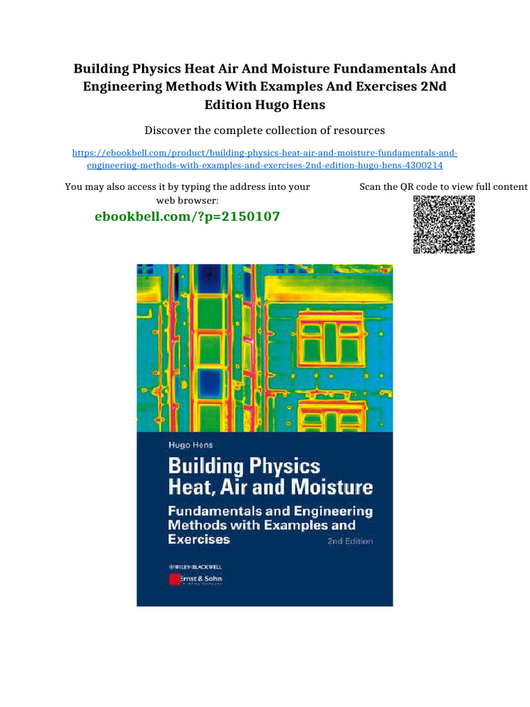 Building Physics Heat Air and Moisture Fundamentals and Engineering ...