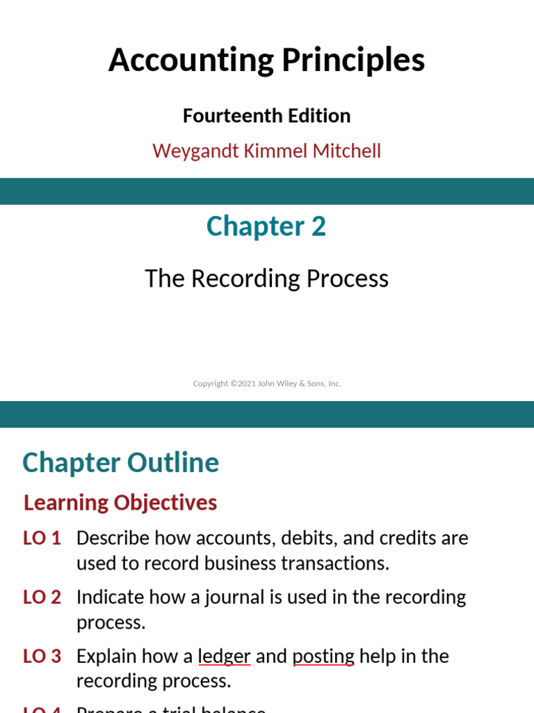Chapter 2 - The Recording Process | PDF | Debits And Credits ...