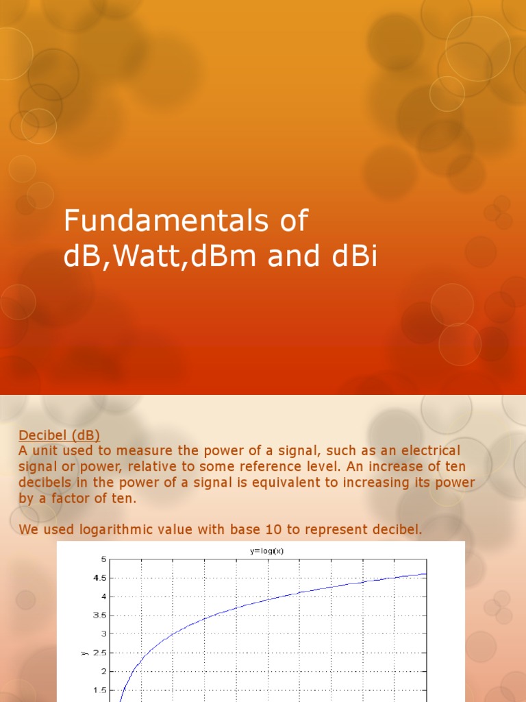 Fundamentals of DB, Watt, DBM and Dbi | PDF | Science & Mathematics