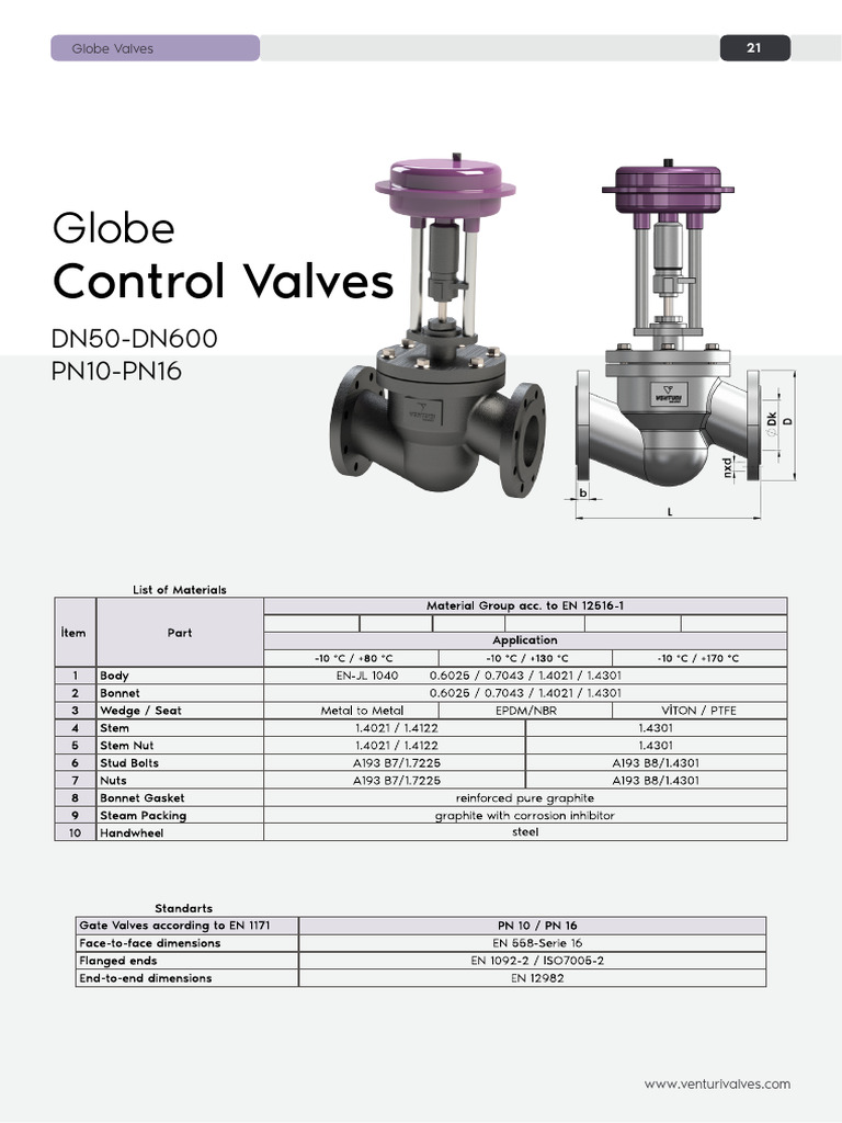 Globe Control Valves | PDF