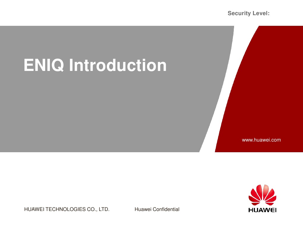 An Introduction to ENIQ: Ericsson's Network Intelligence and Quality ...