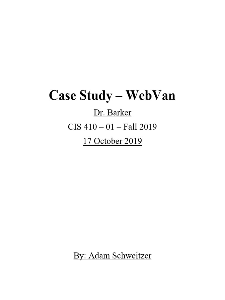 Webvan Case Study | PDF | Grocery Store | Supply Chain