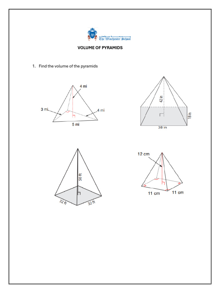 Volume of Pyramids | PDF