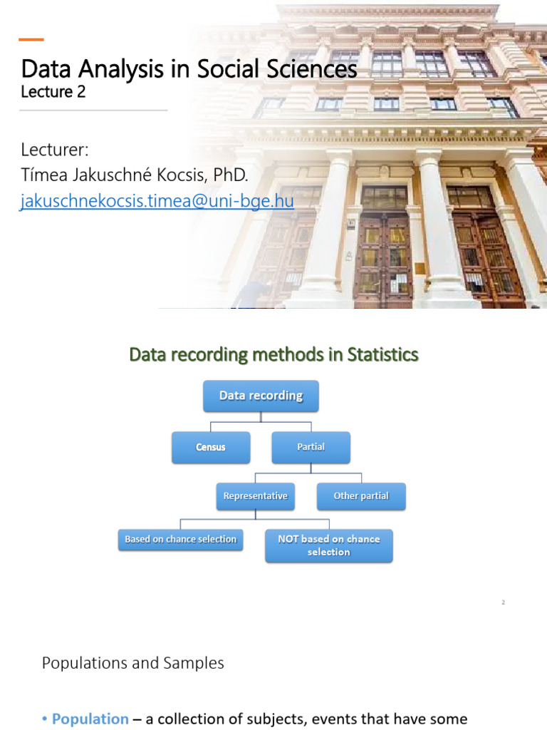 Lecture 2 Data Recording | PDF | Sampling (Statistics) | Stratified ...