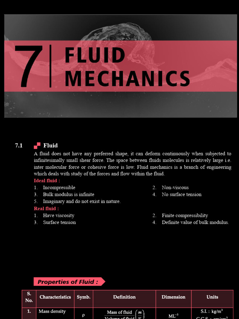 Fluid Mechanics | PDF | Viscosity | Pressure Measurement