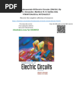 Alexander Fundamentals Electric Circuits 7e | PDF | Career & Growth ...