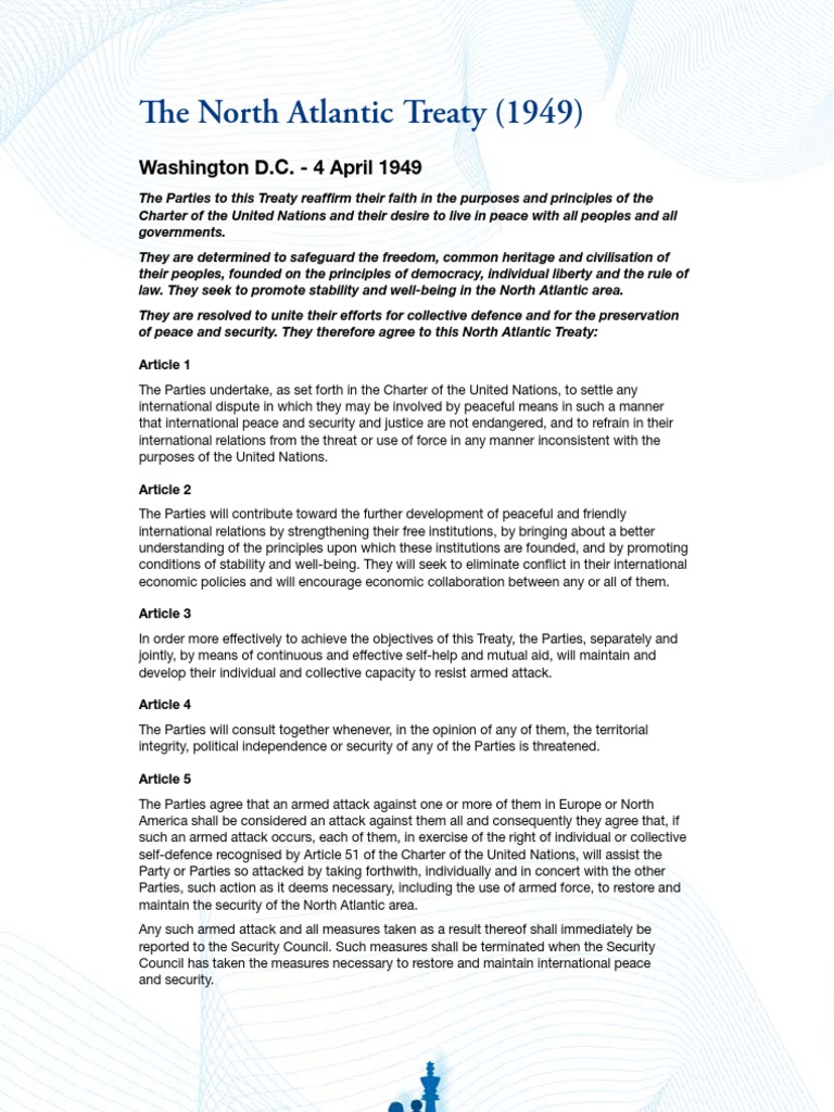 NATO Treaty (1949) | Treaty | Ratification | Free 30-day Trial | Scribd