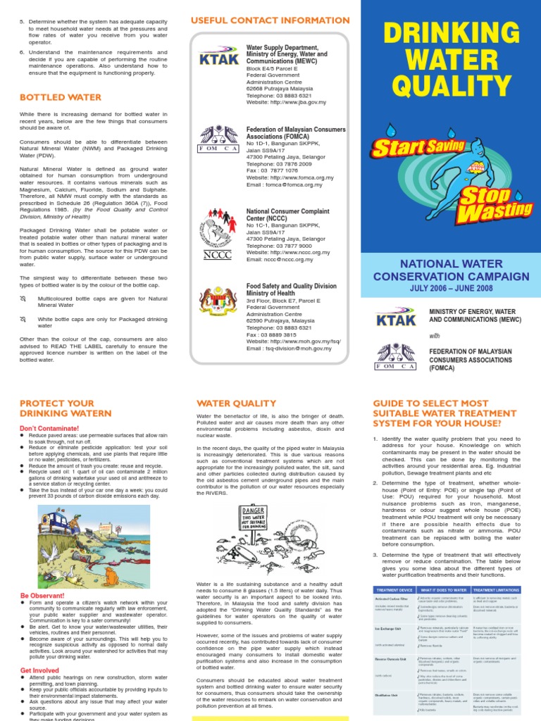 Drinking Water Quality | PDF | Drinking Water | Water Quality