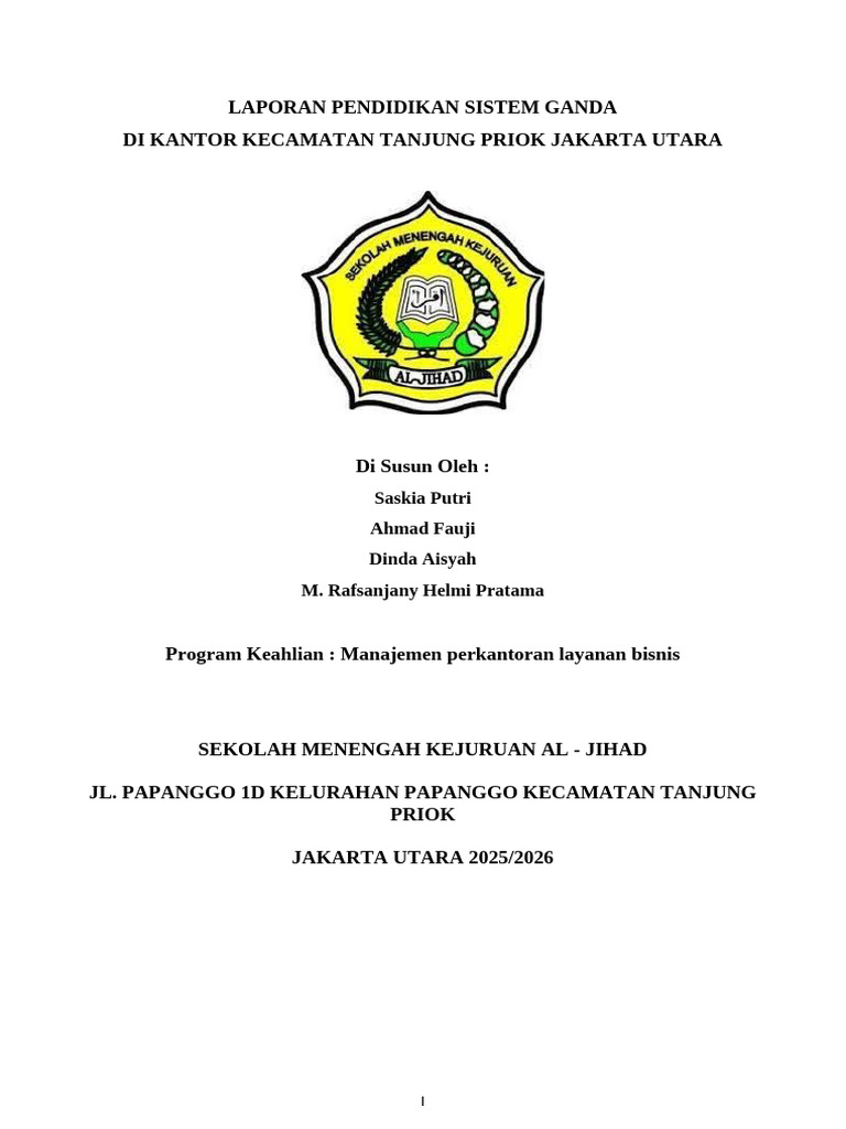 Laporan Pendidikan Sistem Ganda (Saskia) | PDF