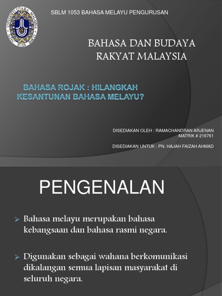 Bahasa Rojak: Hilangkah Kesantunan Bahasa Melayu | PDF
