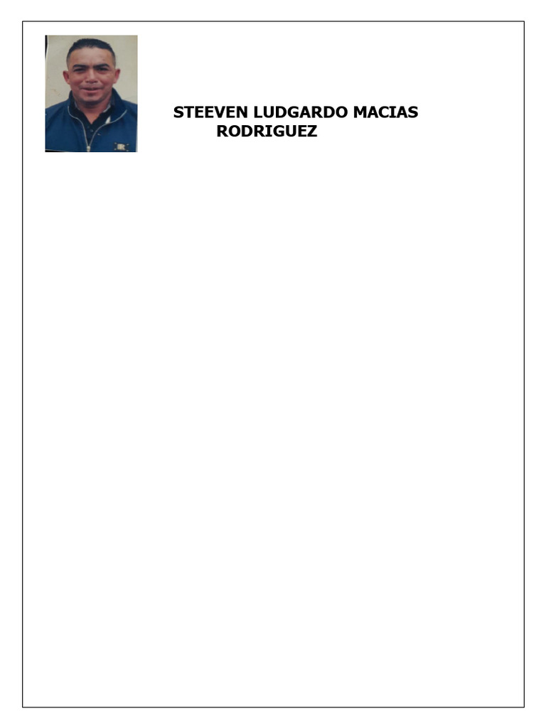 Hoja de Vida Steeven Macias Act | PDF