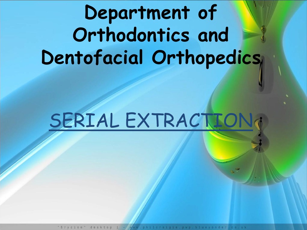Serial Extraction | PDF | Dental Anatomy | Mouth