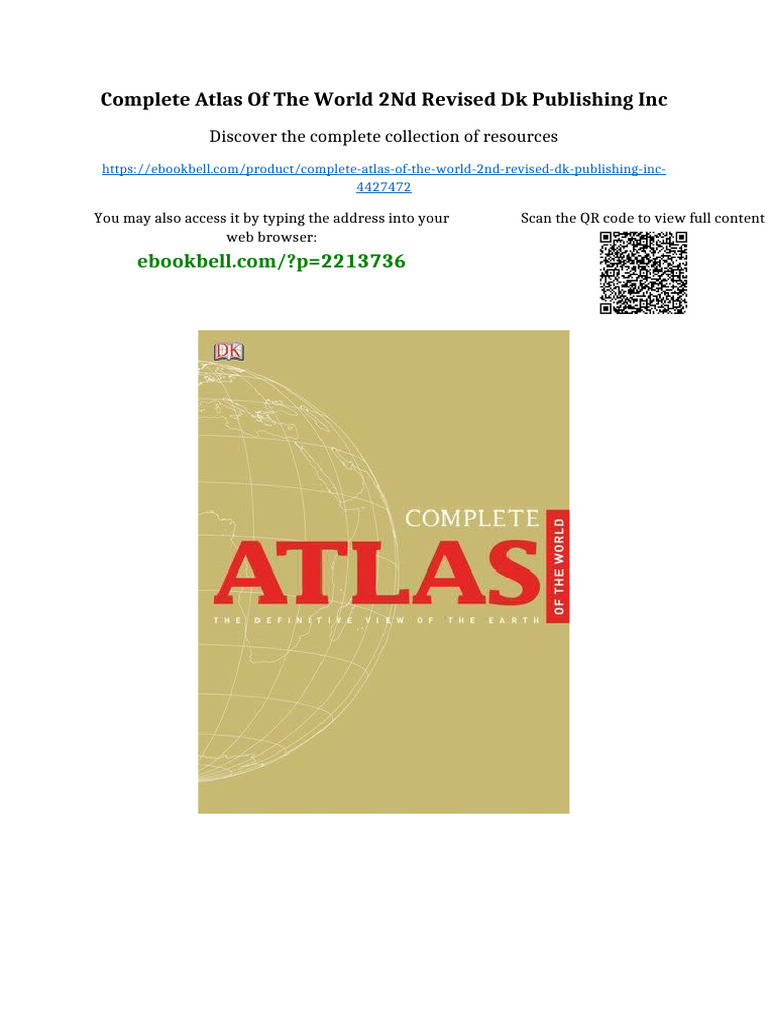 Complete Atlas of The World 2nd Revised DK Publishing Inc Digital ...
