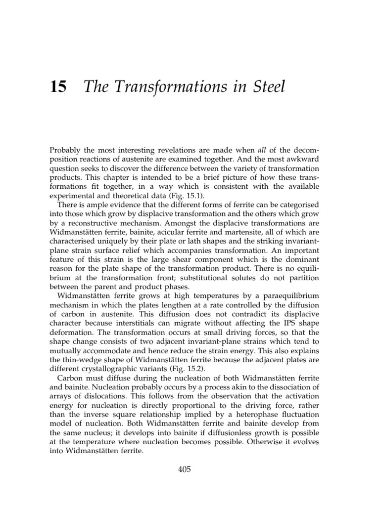 15 The Transformations in Steel | PDF | Crystalline Solids | Condensed ...