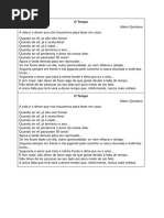 O Tempo - Poema de Mário Quintana | PDF