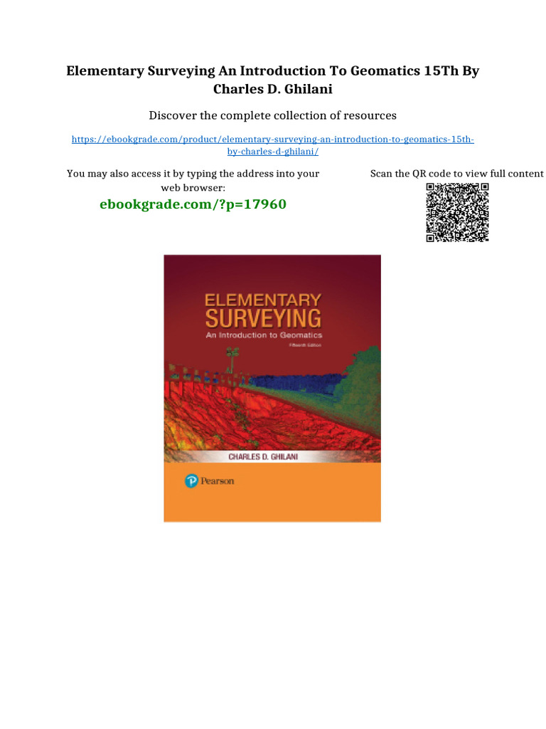 Elementary Surveying An Introduction To Geomatics 15th by Charles D ...