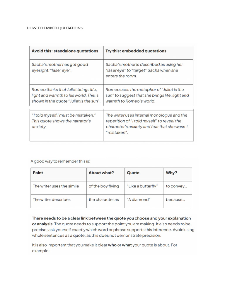 How To Embed Quotations | PDF