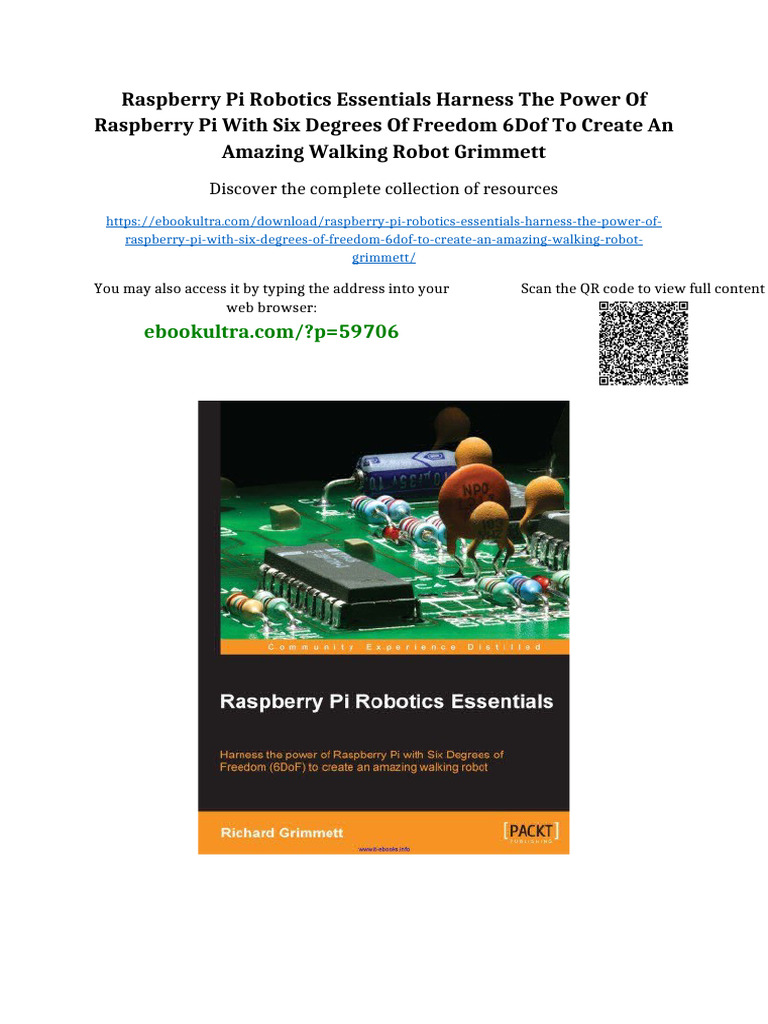Raspberry Pi Robotics Essentials Harness The Power of Raspberry Pi With ...