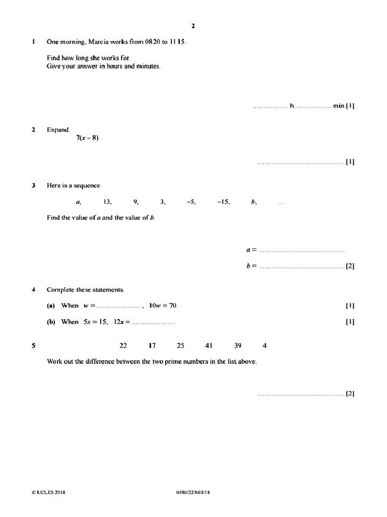 Mathematics Sequence Variation | PDF