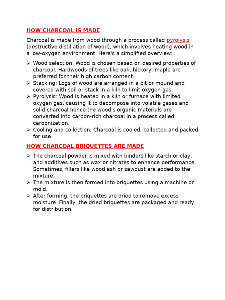 How Charcoal Is Made | PDF