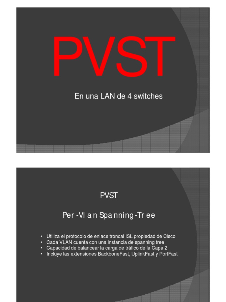 PVST | PDF | Conmutador de red | Protocolos de internet