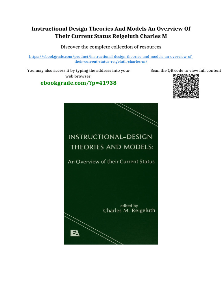 Instructional Design Theories and Models An Overview of Their Current ...