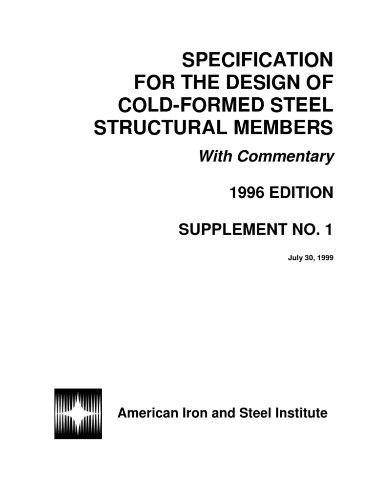 Aisi Specifications Supplement 1 - 1996 Specification For The Design of ...