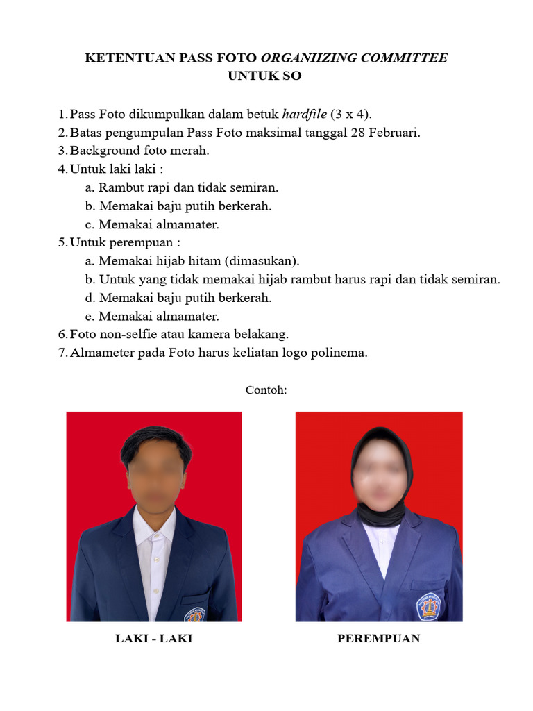 Ketentuan Pass Foto | PDF