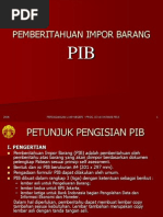 Contoh PIB Import BC 2.0 | PDF