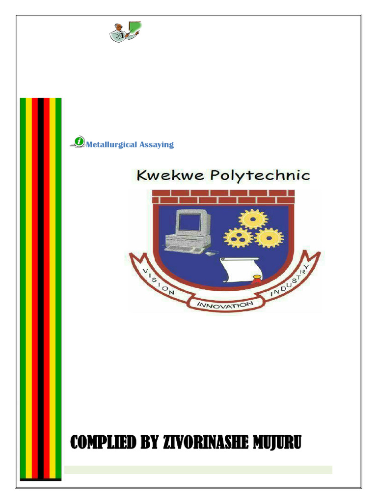 ASSAYING TECHNIQUE TUTORIAL WORKSHEET by Eng. Gen - Mujuru | PDF ...