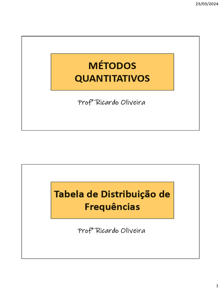22 Passos para Montar Um Tabela de DF em Classes | PDF | Dados ...