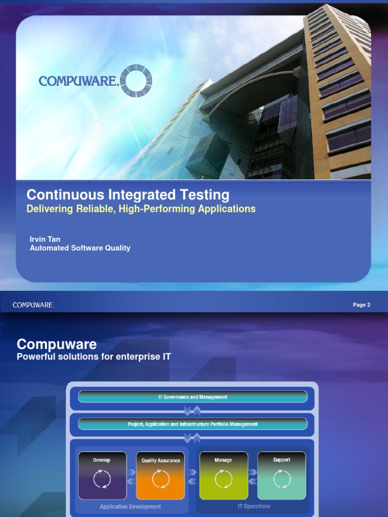 Continuous Integrated Testing: Delivering Reliable, High-Performing ...