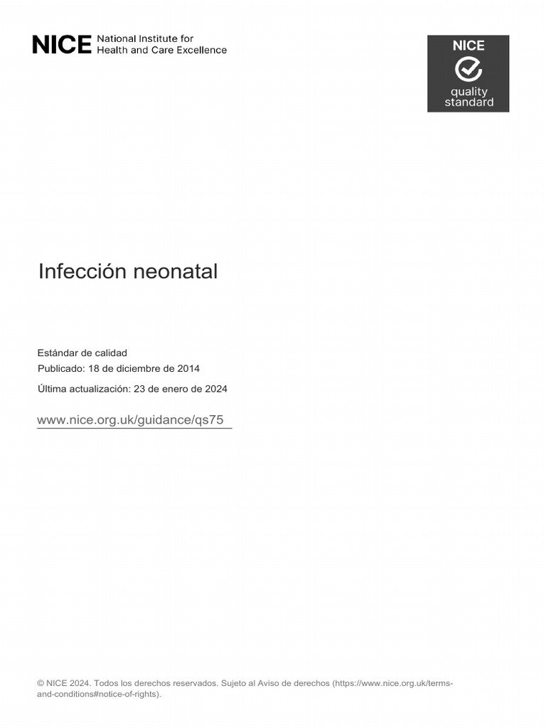 Sepsis Neonatal Guia NICE 2024 1 | PDF | Infantes | Partería