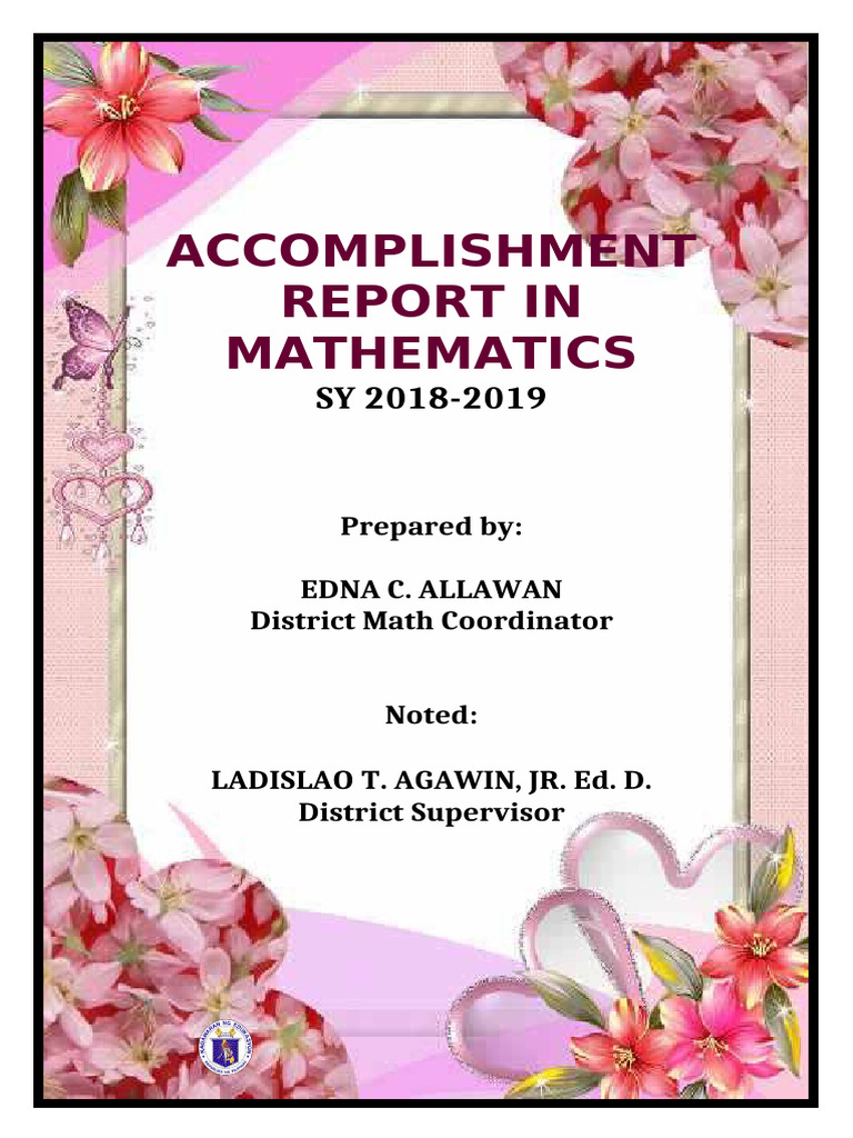 Accomplishment Report-Math (Edna C. Allawan) | PDF