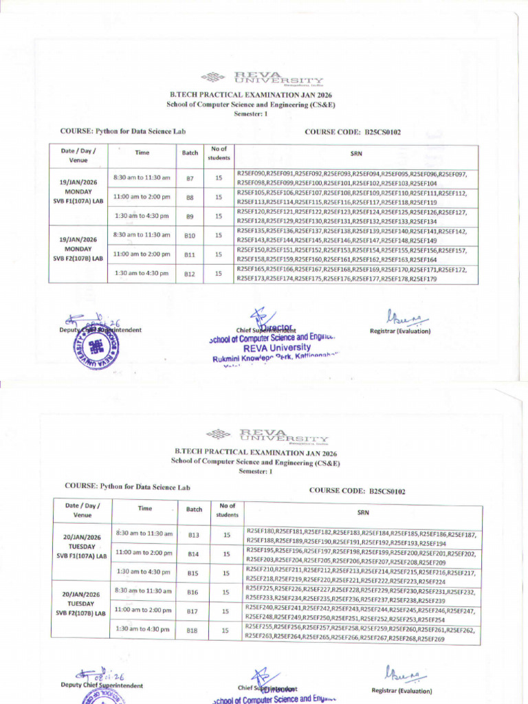 See First Sem Pds Lab (Cse) - 2025 | PDF