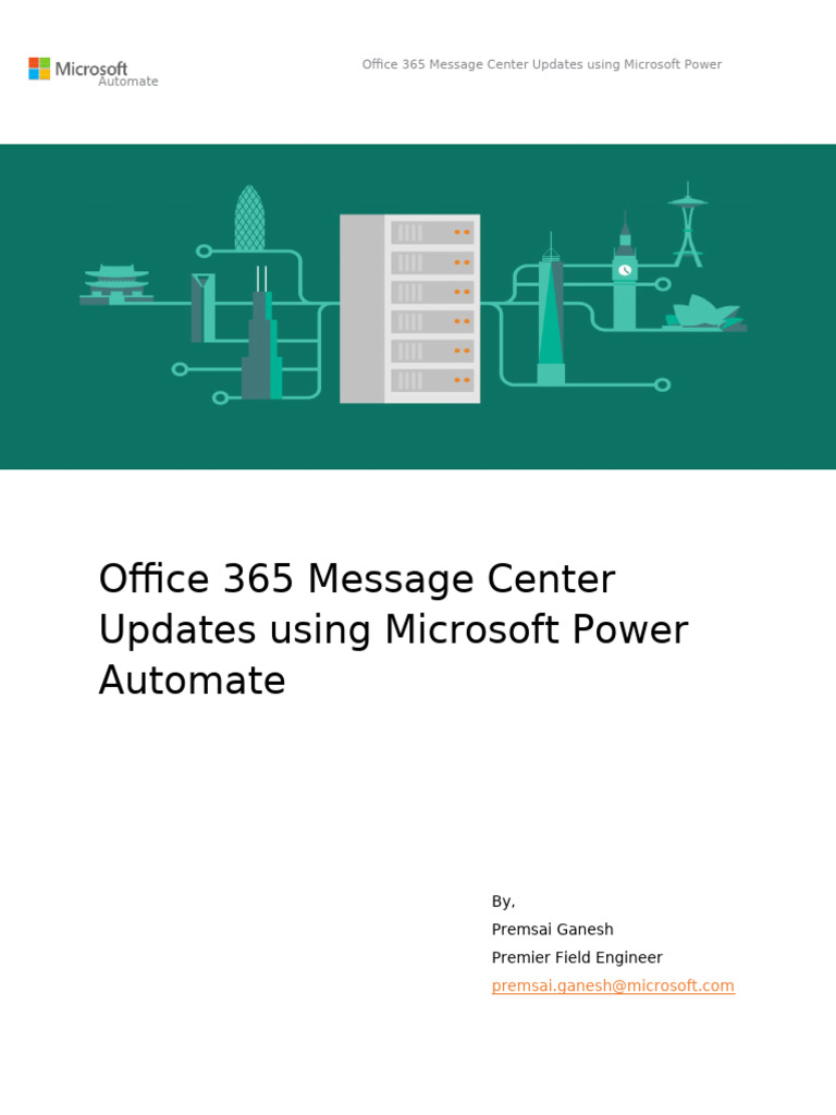 Office 365 Message Center Updates Using Microsoft Power Automate | PDF ...