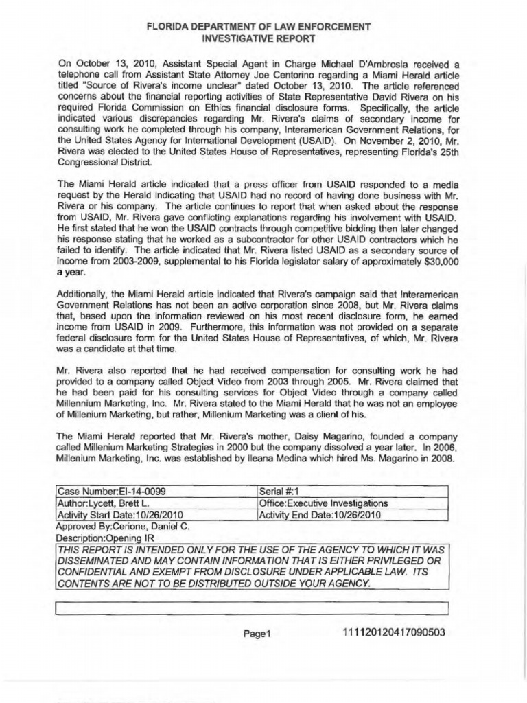 Responsive Document - CREW: FDLE: Request For Records in Investigation ...