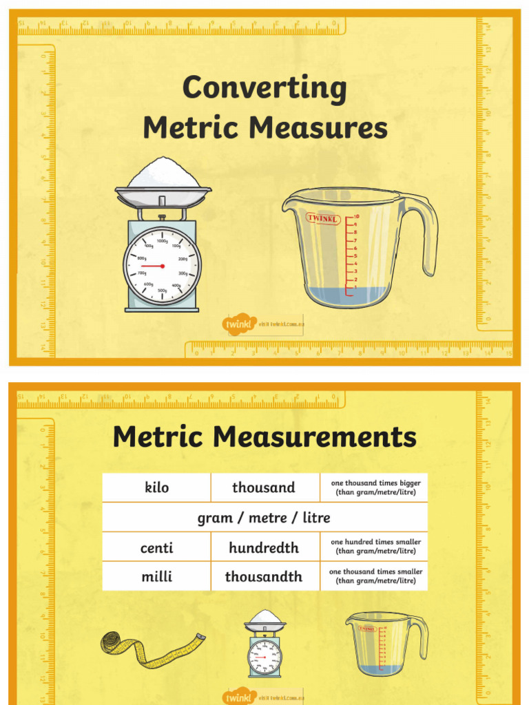 Converting Metric Measures Display Posters Reverse Version | PDF